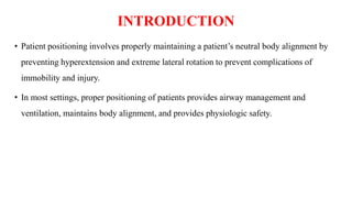 Topic : Body Positions, Subject : Nursing Foundation | PPTX
