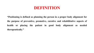 Topic : Body Positions, Subject : Nursing Foundation | PPTX