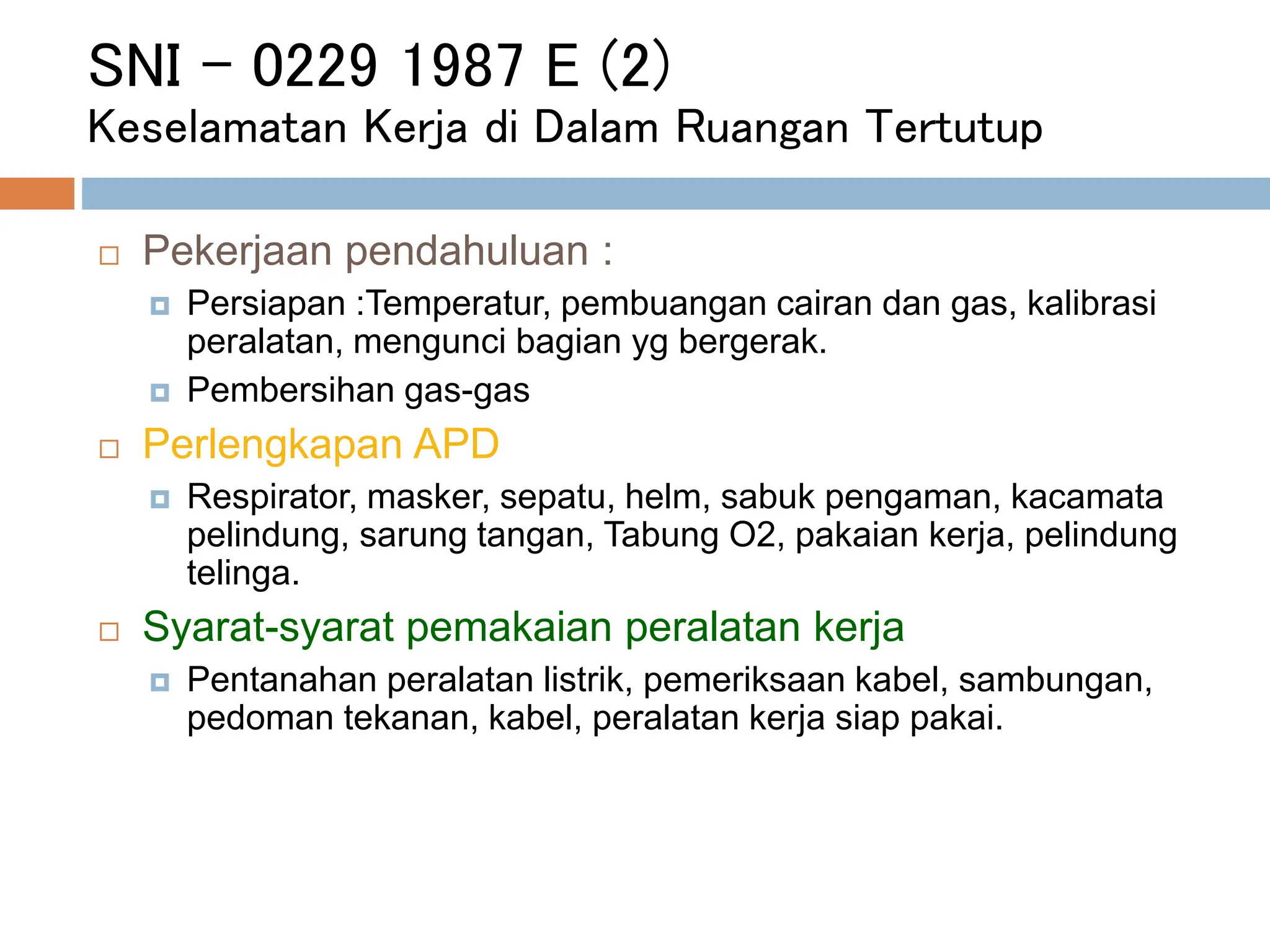 PERUNDANGAN K3 PEKERJAAN CONFINED SPACE | PPT