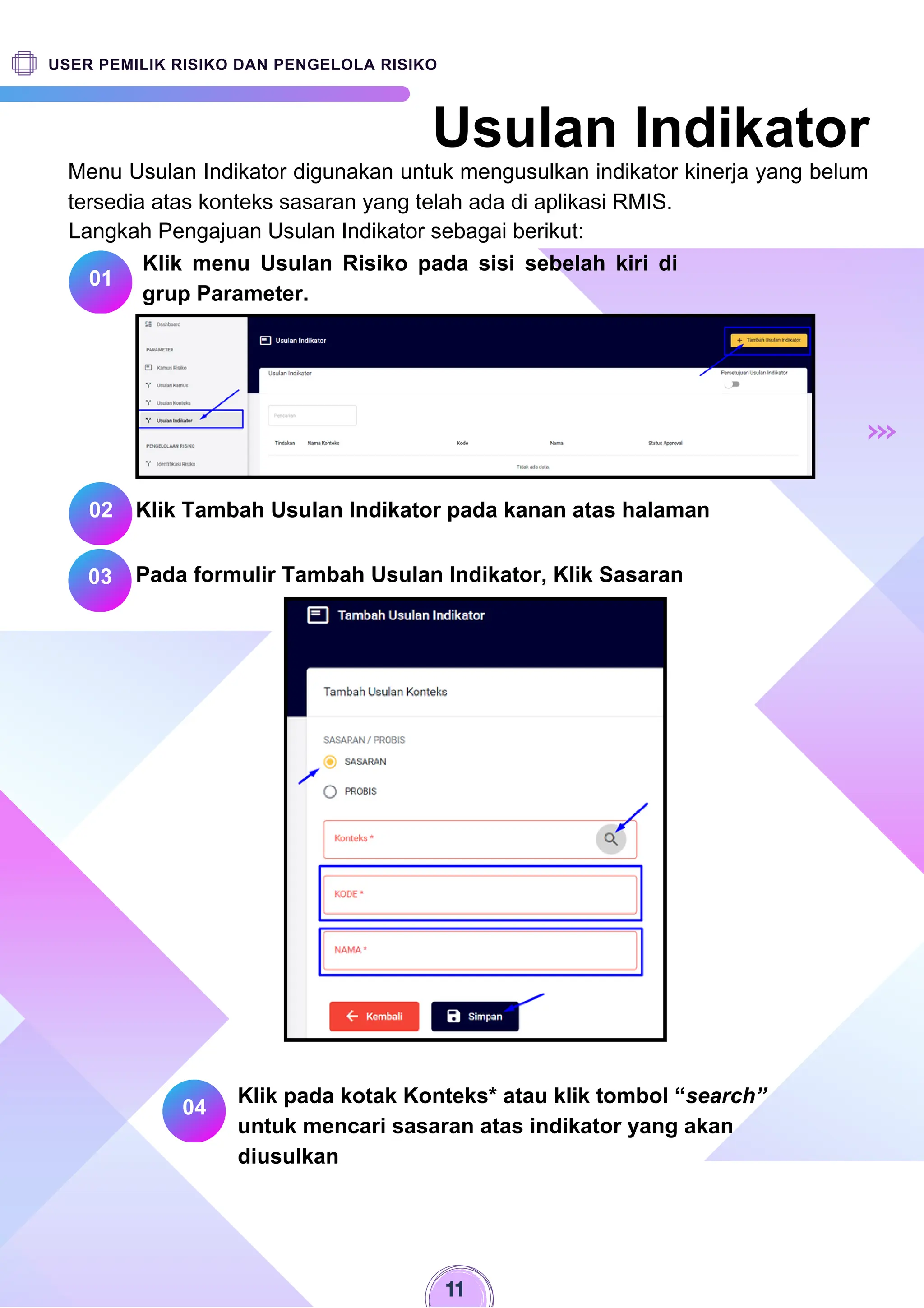 2. User Manual RMIS - Pemilik & Pengelola Risiko.pdf