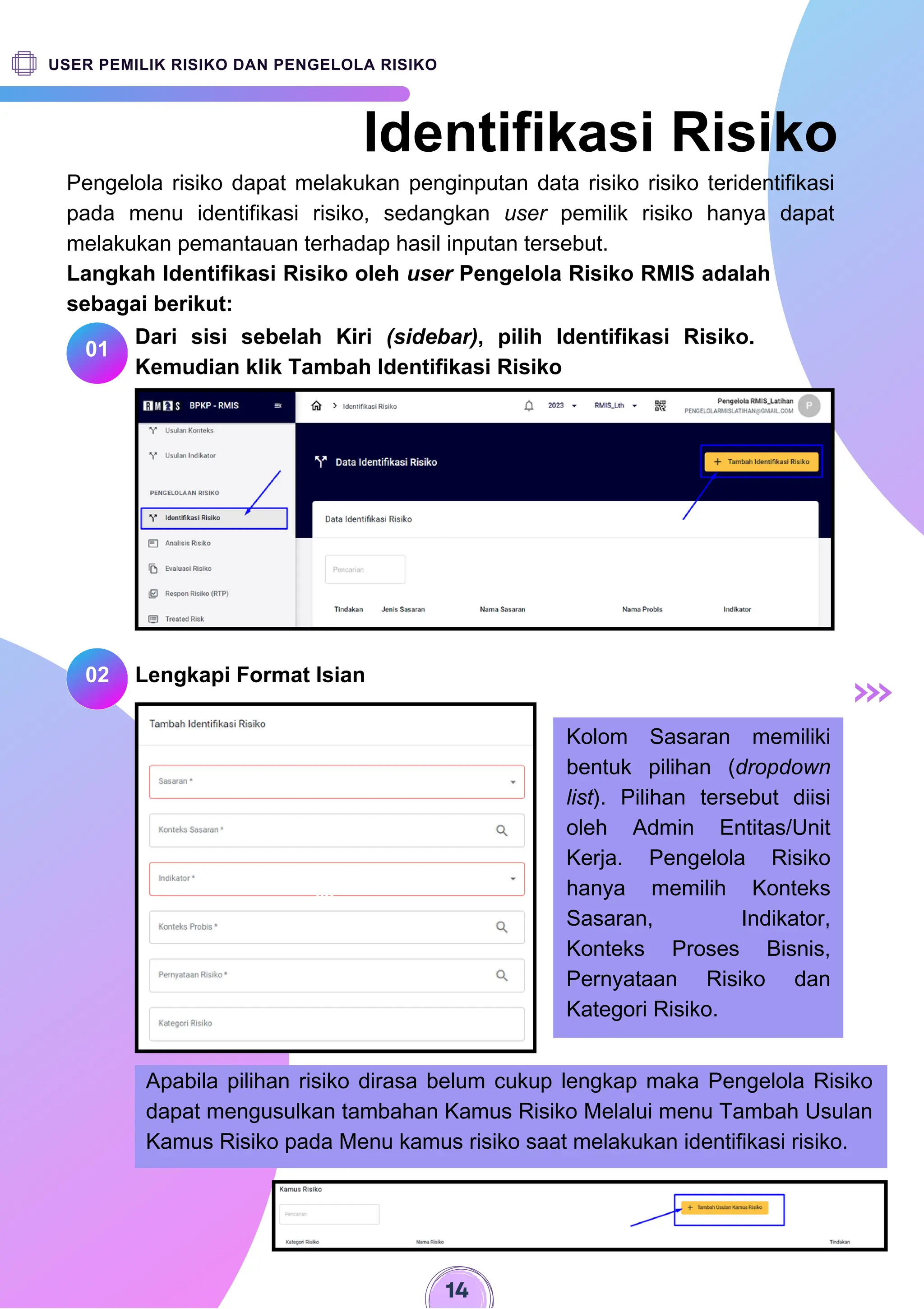 2. User Manual RMIS - Pemilik & Pengelola Risiko.pdf