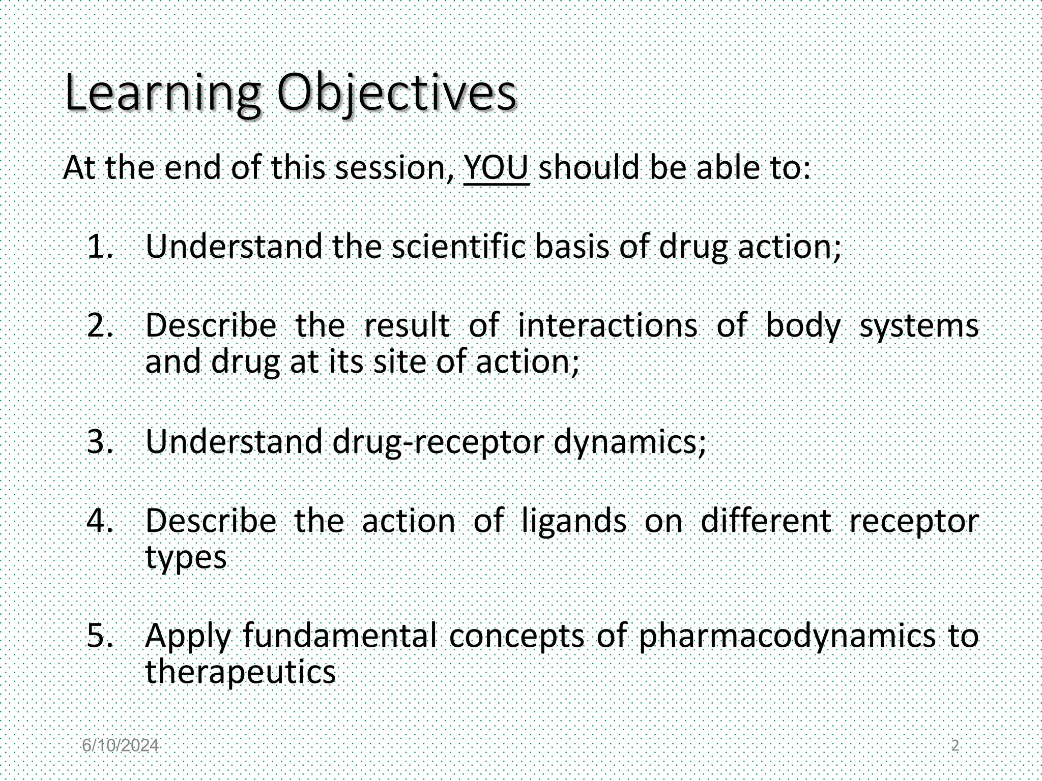 2. PHARMACODYNAMICS hangoma.pptx pharmacology | PPTX