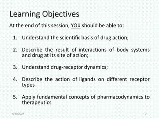 2. PHARMACODYNAMICS hangoma.pptx pharmacology | PPT