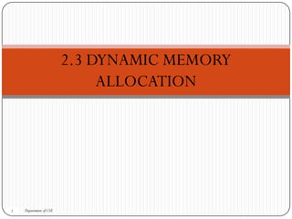 Programming in C language specially allocation | PPT