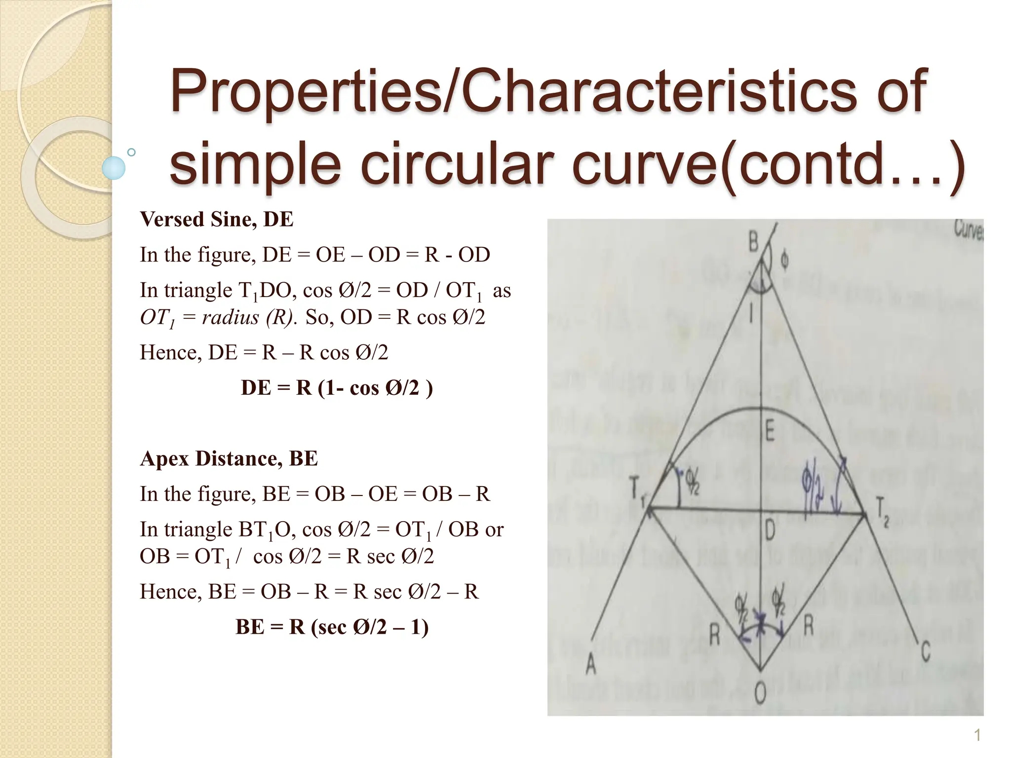 Module-1 Simple Circular Curveand it's propertiesPPT. X | PPTX