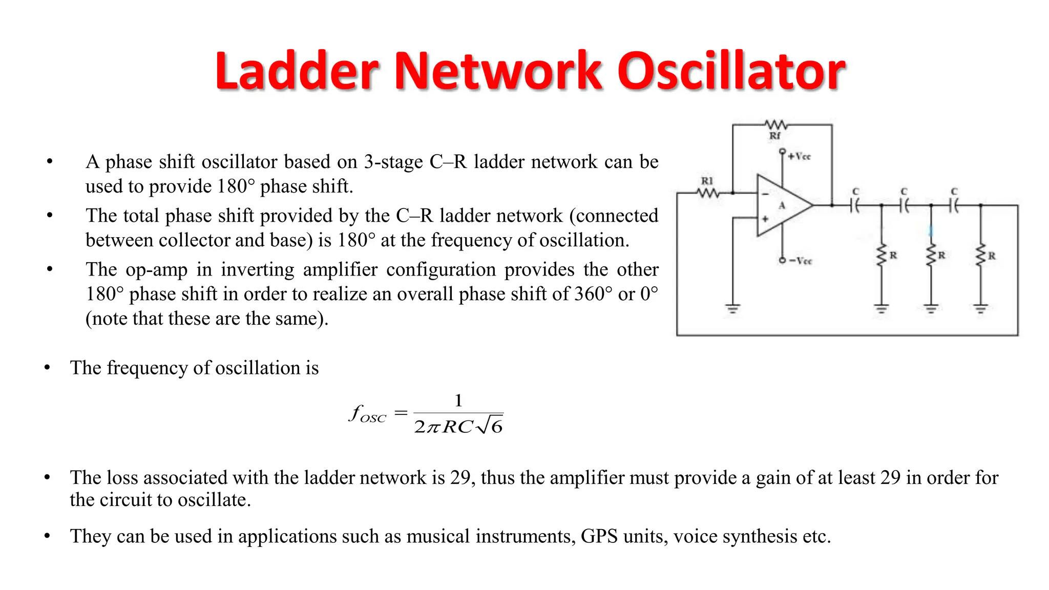 Operational amplifiers and oscillators notes | PPTX