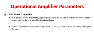 Operational amplifiers and oscillators notes | PPTX