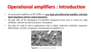 Operational amplifiers and oscillators notes | PPTX