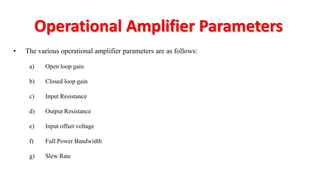 Operational amplifiers and oscillators notes | PPTX