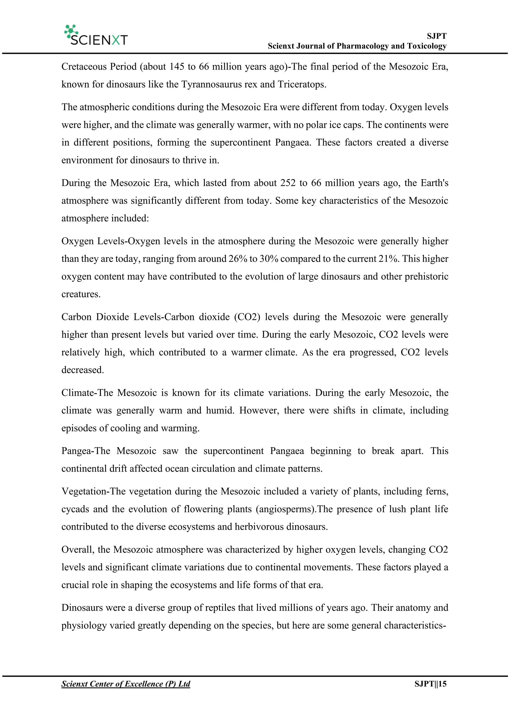 The birth of dinosaurs and human beings on earth | PDF
