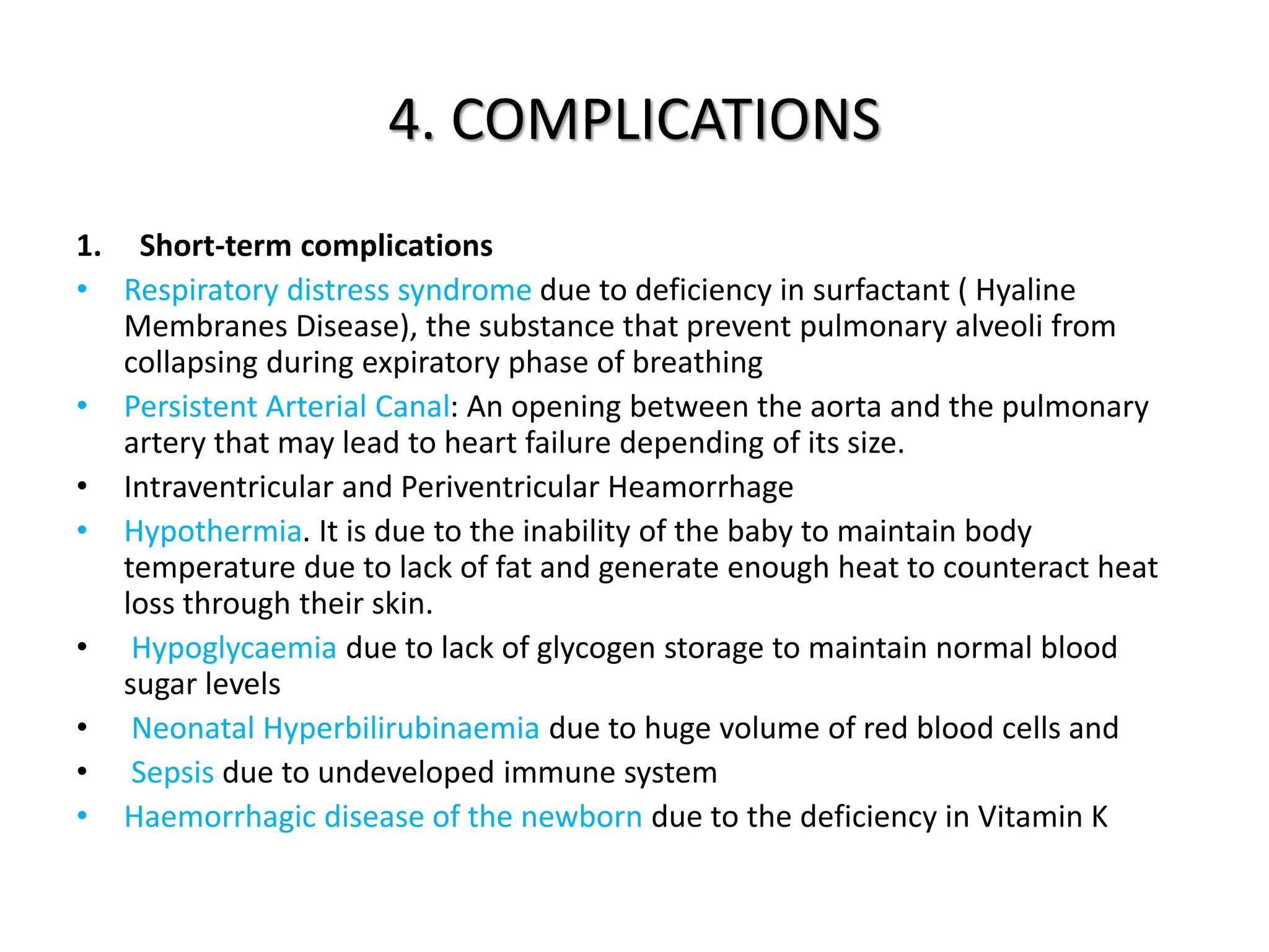 2. PREMATURITY & COMPLICATIONS in Neonates and infants | PDF