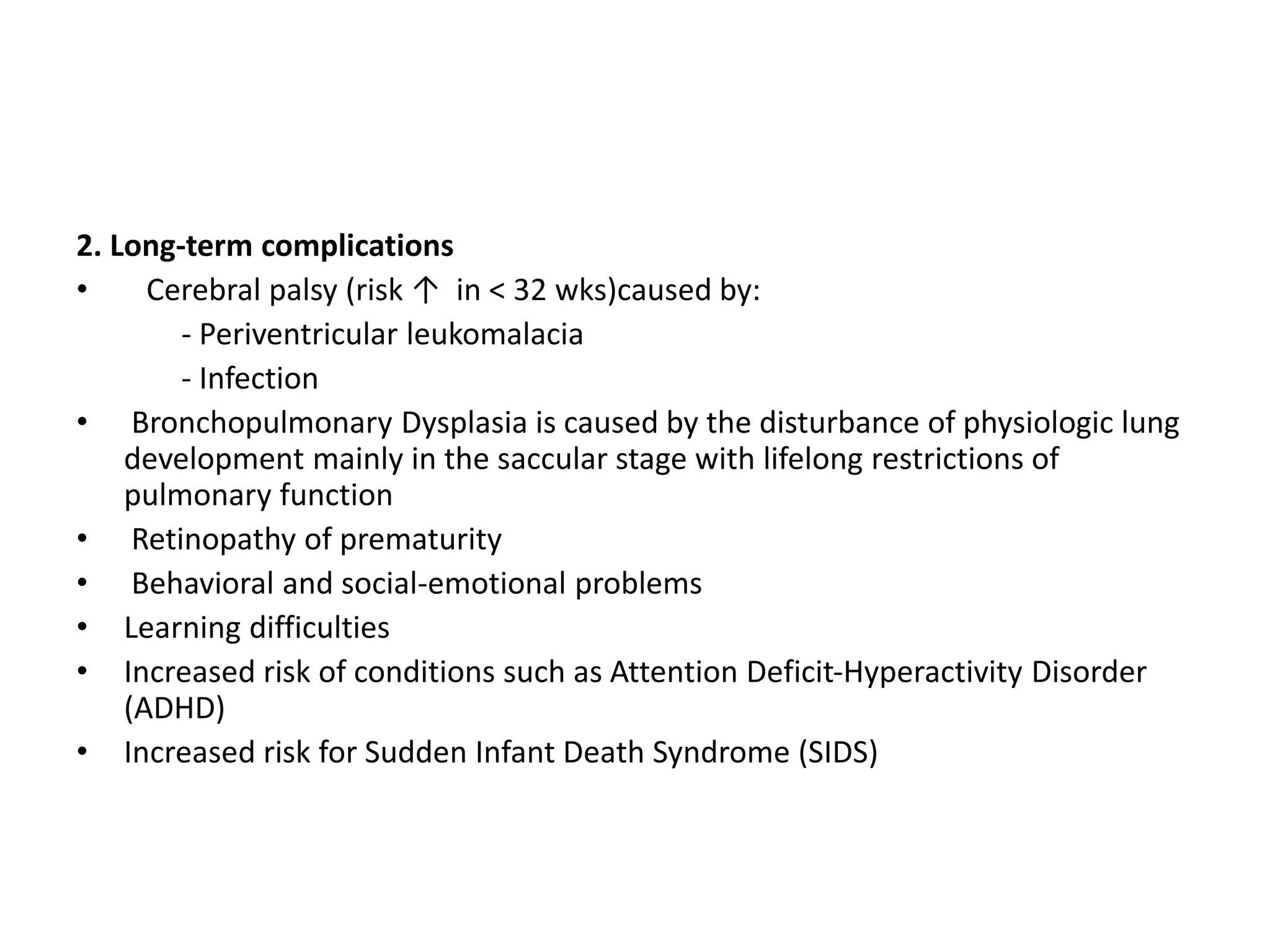 2. PREMATURITY & COMPLICATIONS in Neonates and infants | PDF