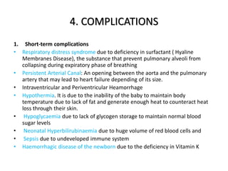 2. PREMATURITY & COMPLICATIONS in Neonates and infants | PDF