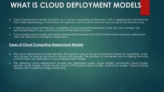 CLOUD DEPLOYMENT MODELS IN CLOUD COMPUTING | PDF