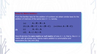 2. Introduction to Matrices, Matrix Multiplication, Laws of ...