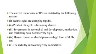 2. Classification of Intellectual property rights.pptx