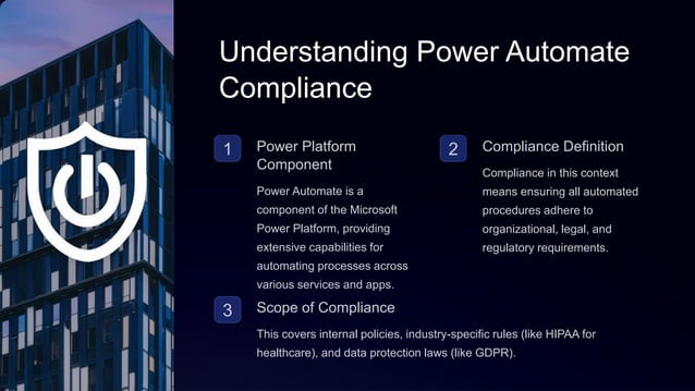 Ensuring Secure And Efficient Automation Power Automate Compliance Review And Audit Ppt