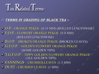Tea - Types of Teas, Growth and Availability | PPT