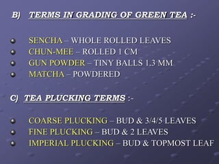 Tea - Types of Teas, Growth and Availability | PPT