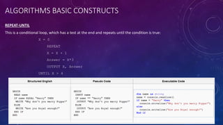 Algorithms, Structure Charts, Corrective and adaptive.ppsx