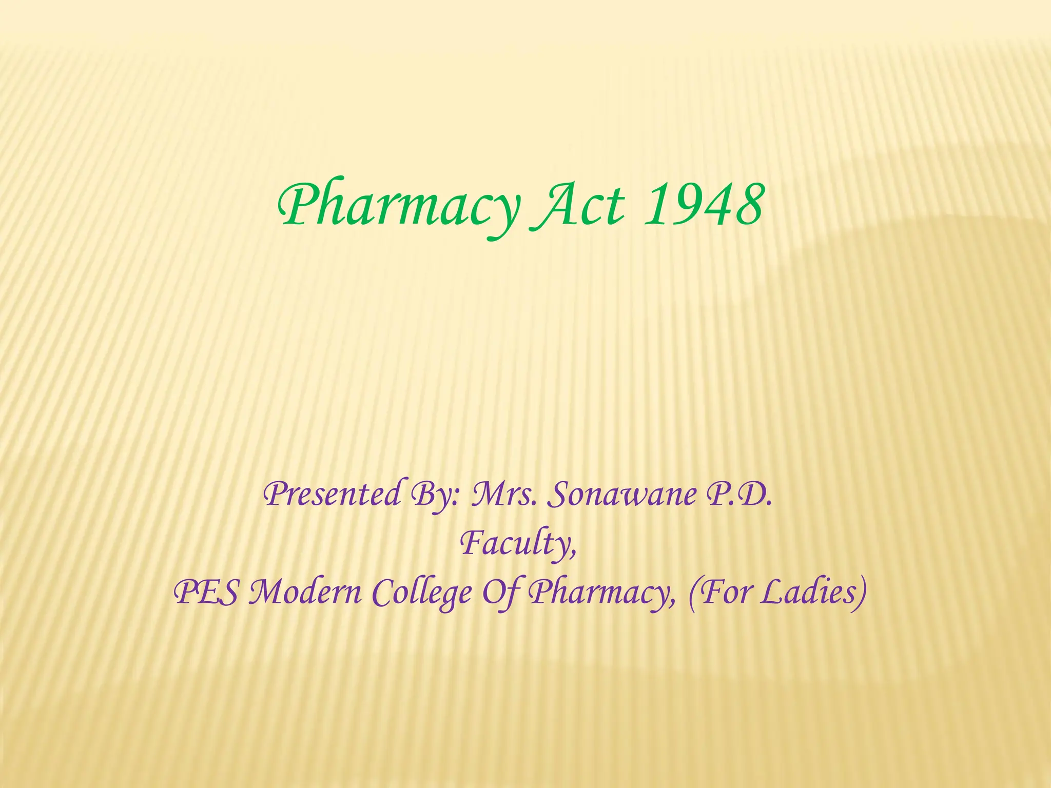 Pharmacy Act 1948.pdf, Various acts related to Pharmacy, List of Pharmacy acts | PDF ...