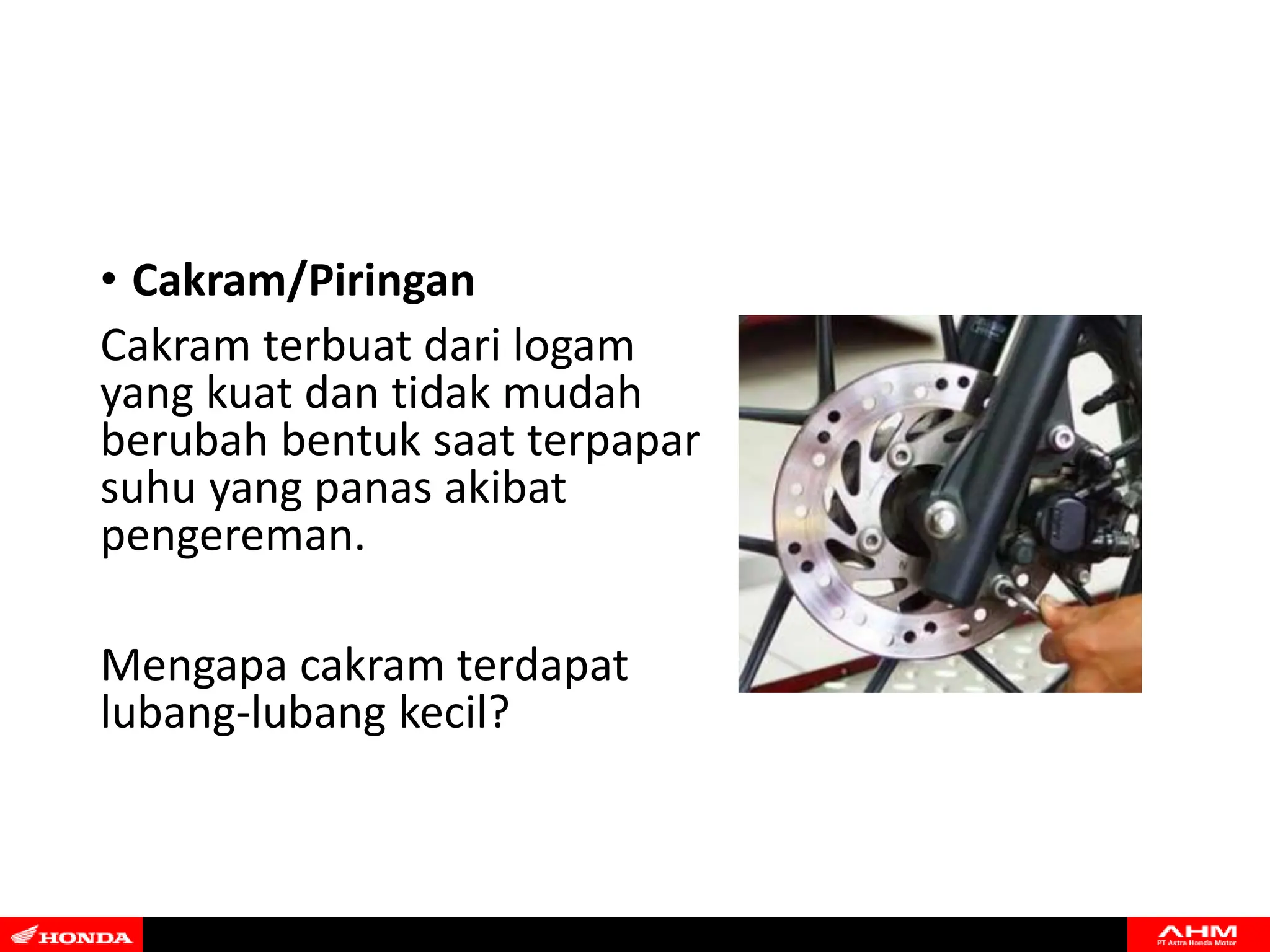 Materi Perawatan dan Perbaikan Rem Hidrolik/Cakram Sepeda Motor | PPTX