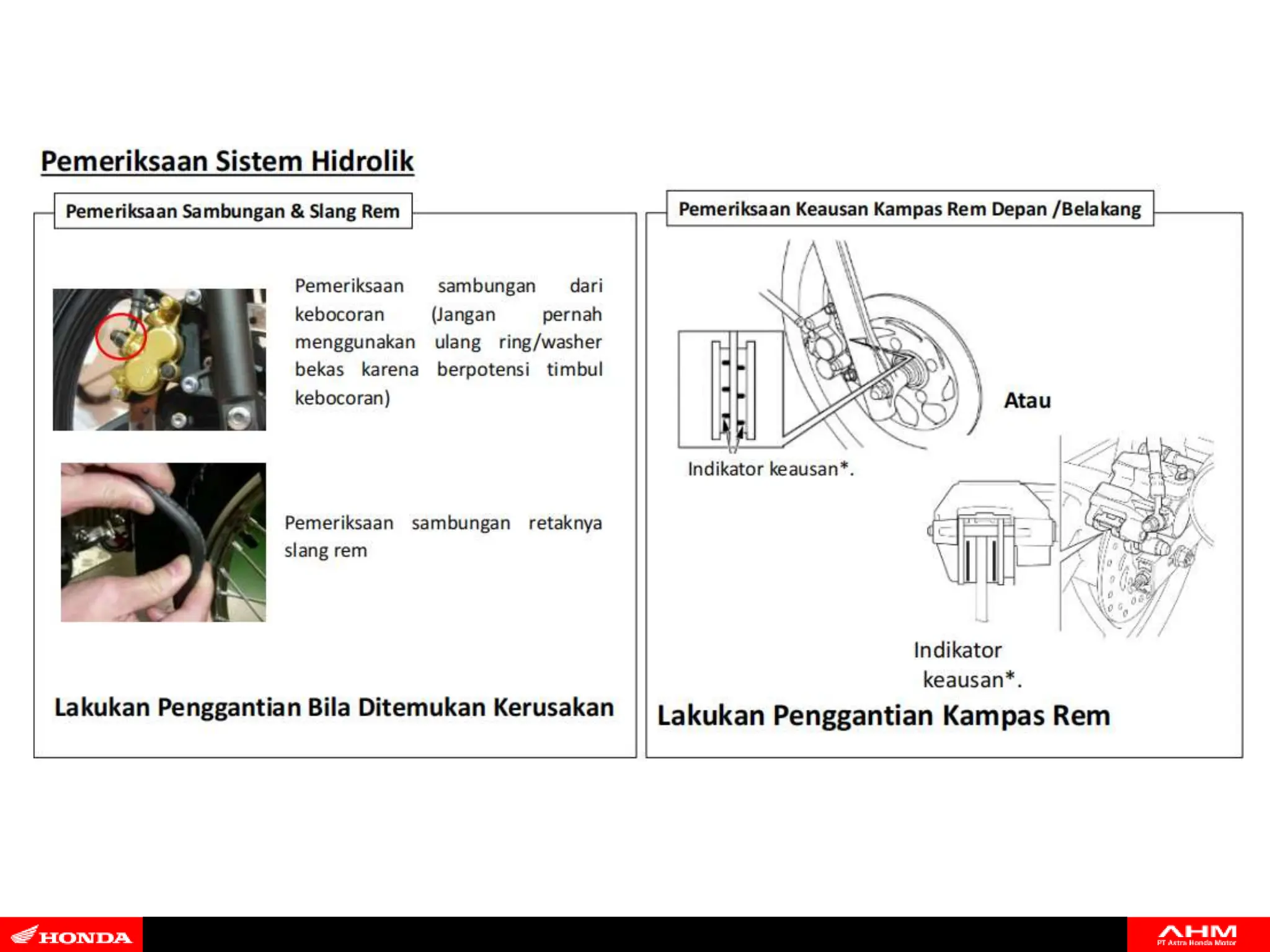 Materi Perawatan dan Perbaikan Rem Hidrolik/Cakram Sepeda Motor | PPTX