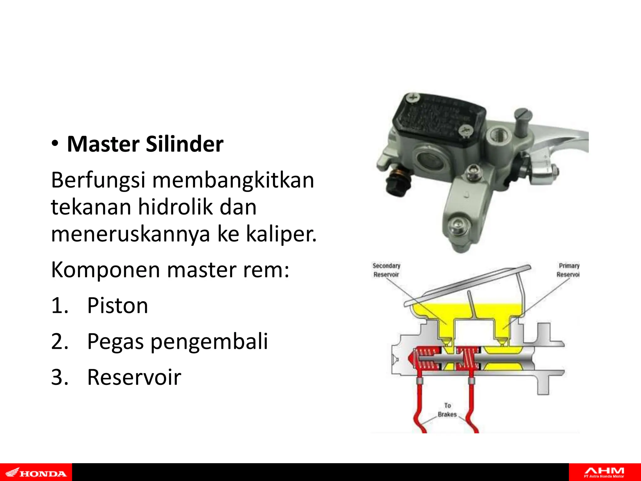 Materi Perawatan dan Perbaikan Rem Hidrolik/Cakram Sepeda Motor | PPTX