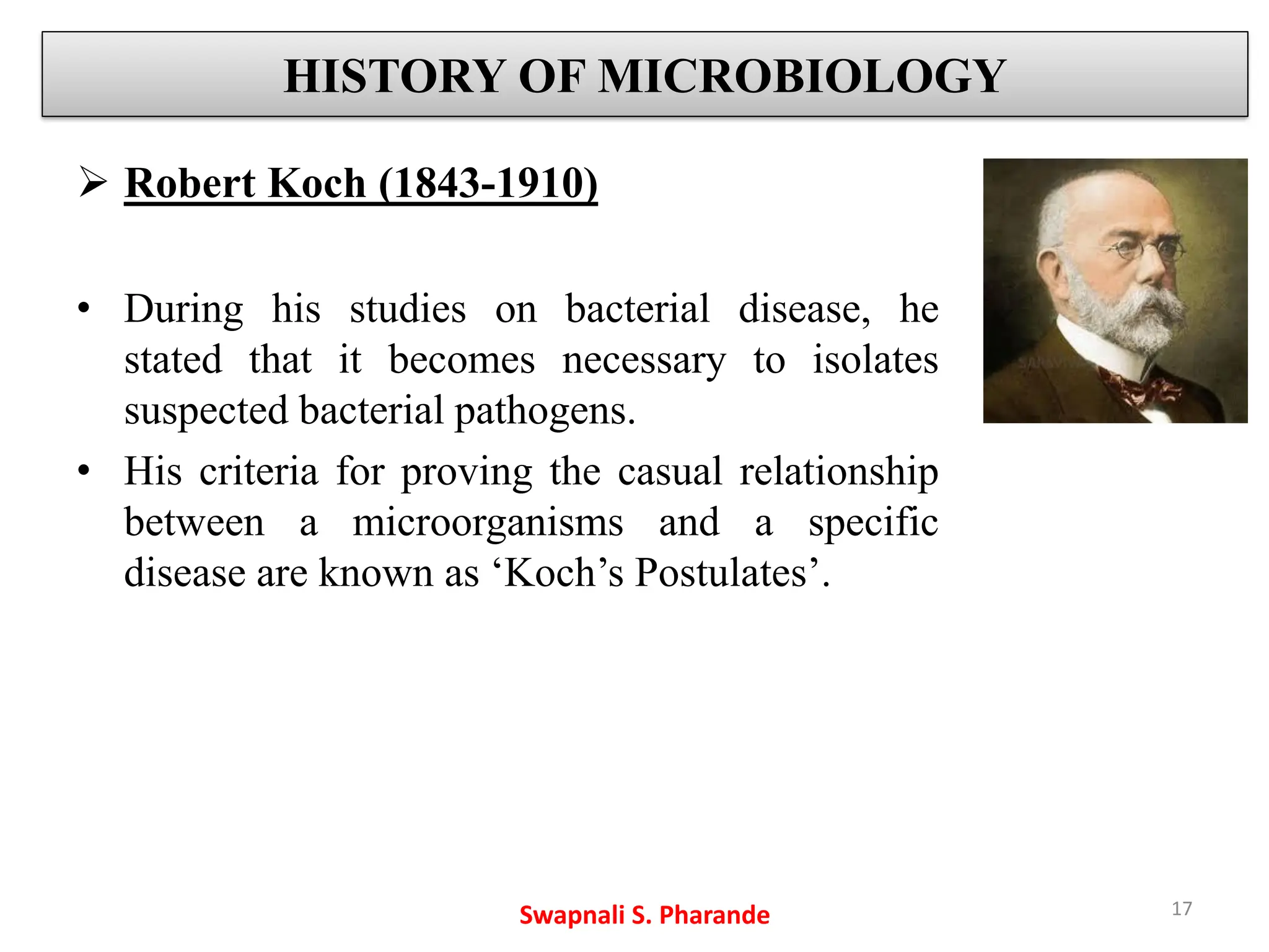 History of Microbiology- Pharmaceutical Microbiology | PDF
