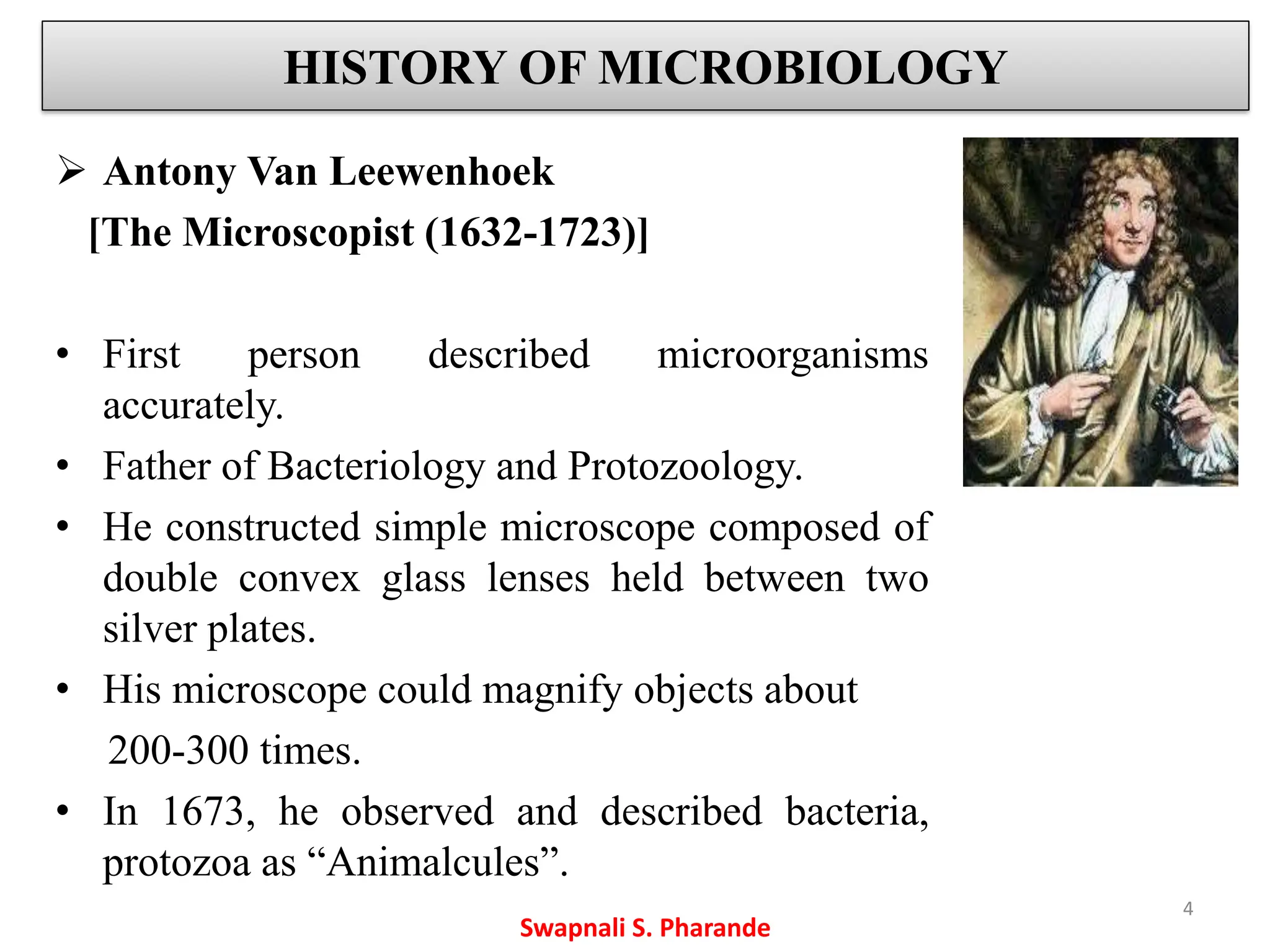 History of Microbiology- Pharmaceutical Microbiology | PDF
