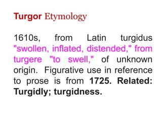 2. Osmotic pressure, osmotic potential, turgor pressure, wall pressure ...