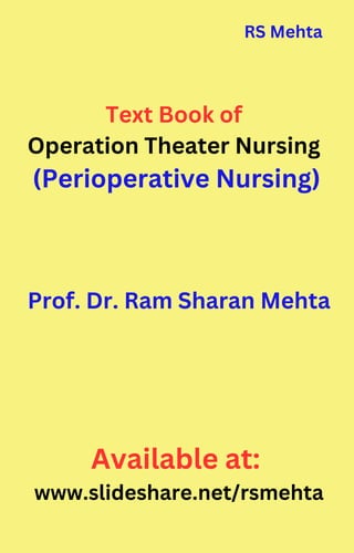 Text Book of Operation Theater Nursing OT Nursing | PDF