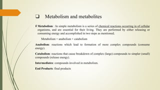primary and secondary metabolites produced by microorganisms | PPTX