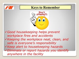 Housekeeping - A safe place to work for all | PPT