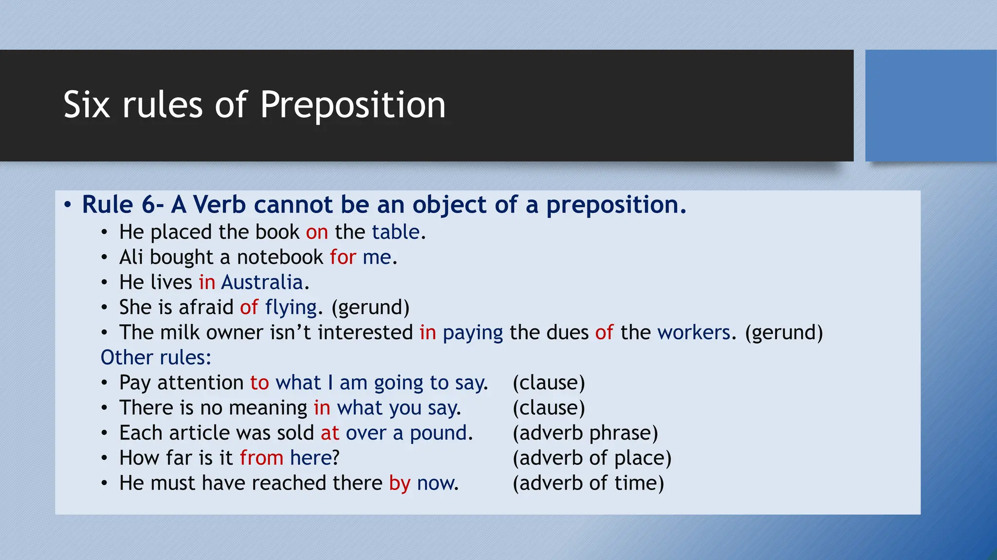 2. Prepositions English Grammar basic learning | PPTX