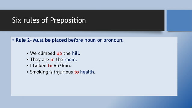 2. Prepositions English Grammar basic learning | PPTX