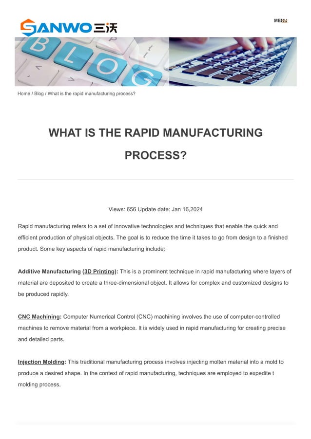 What is the rapid manufacturing process? | PDF
