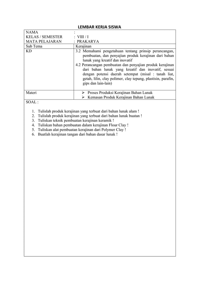 2. LKS Prakarya Kelas 8 Sem I.docx...... | DOCX