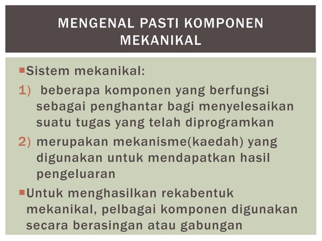 NOTA Rekabentuk mekanikal RBT TINGKATAN 2 | PPTX