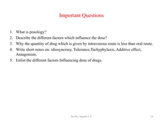 2. Posology - Copy.pptx -Pharmaceutics II | PPT