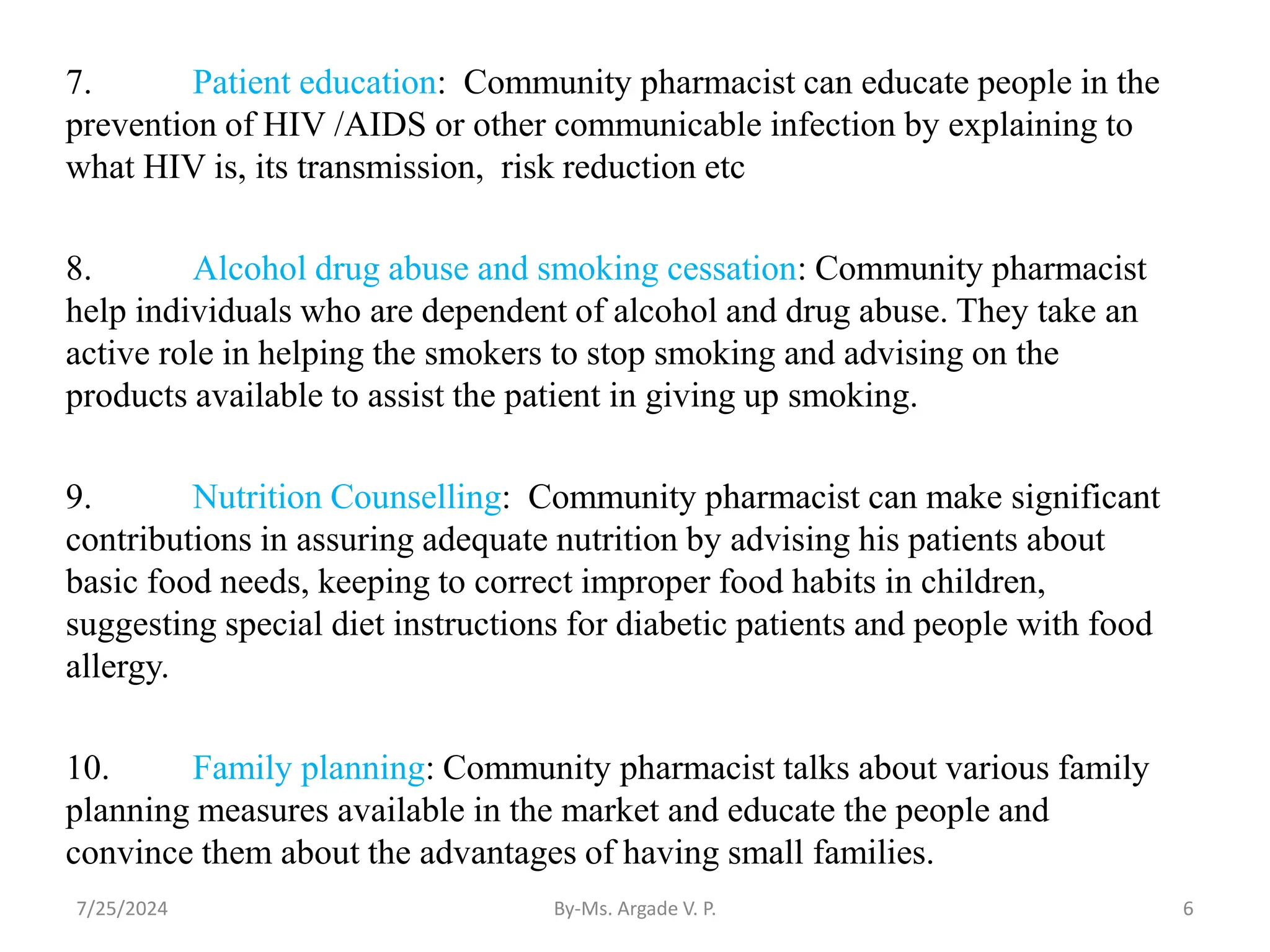 2.Professional responsibilities of community pharmacists.pptx