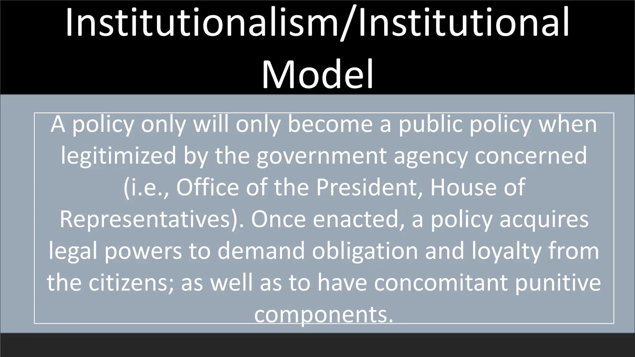 Public Policy Theories power point. define theory | PPTX