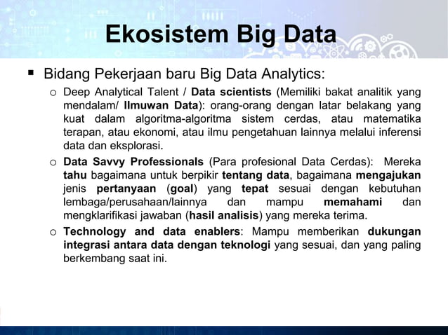 Pengantar Big Data: Konsep dan Implementasi | PPT
