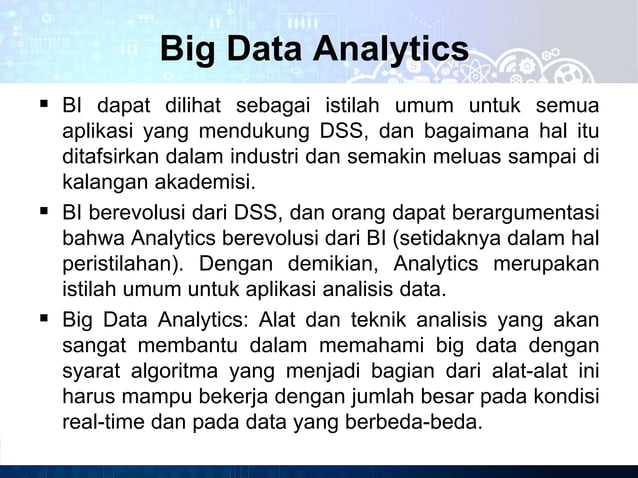 Pengantar Big Data: Konsep dan Implementasi | PPT