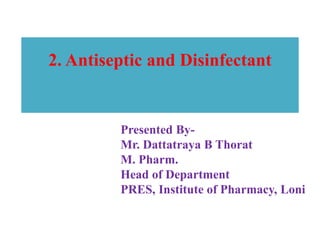 Antiseptic and Disinfectant-Introduction, Classification | PPTX | Skin ...