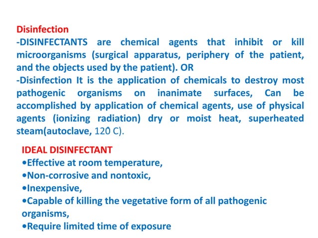 Antiseptic and Disinfectant-Introduction, Classification | PPT
