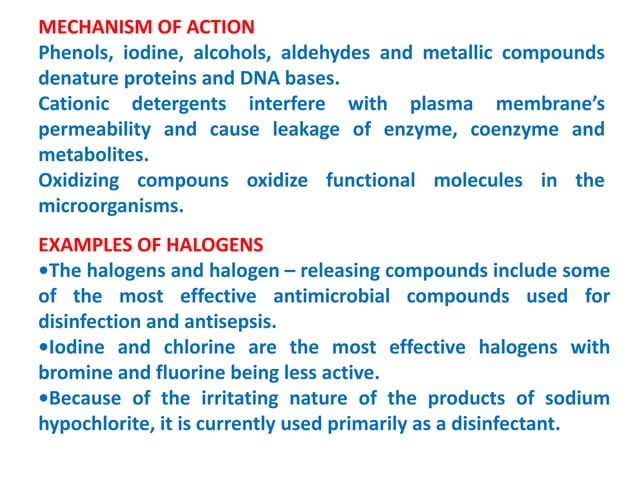 Antiseptic and Disinfectant-Introduction, Classification | PPT