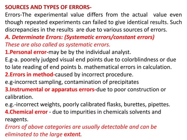 ERRORS- Introduction and classification- | PPT