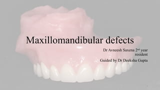 Maxillomandibular defects and treatment.pptx