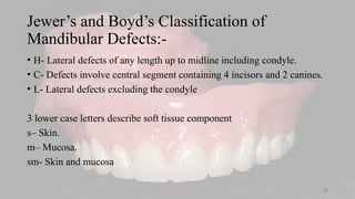 Maxillomandibular defects and treatment.pptx